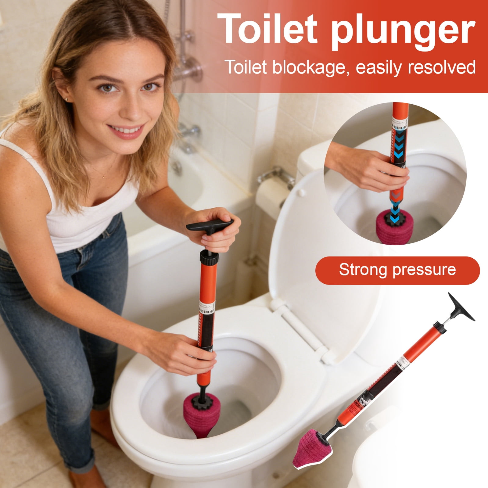 High Pressure Toilet Unblock a Shot Toilet Plunger Toilet Clog Remover ...
