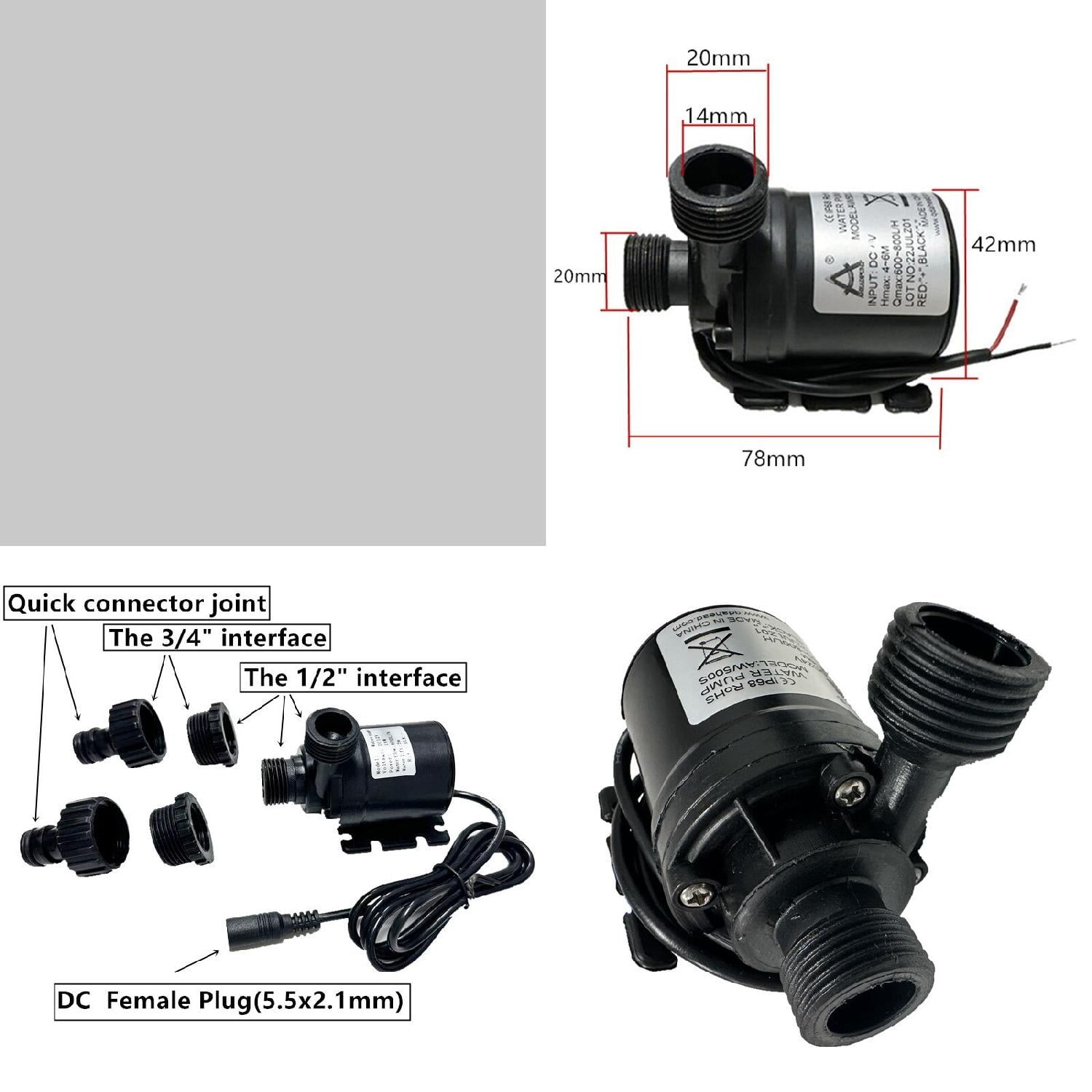 High Pressure Ultra Quiet Solar Submersible Water Pump with Brushless ...