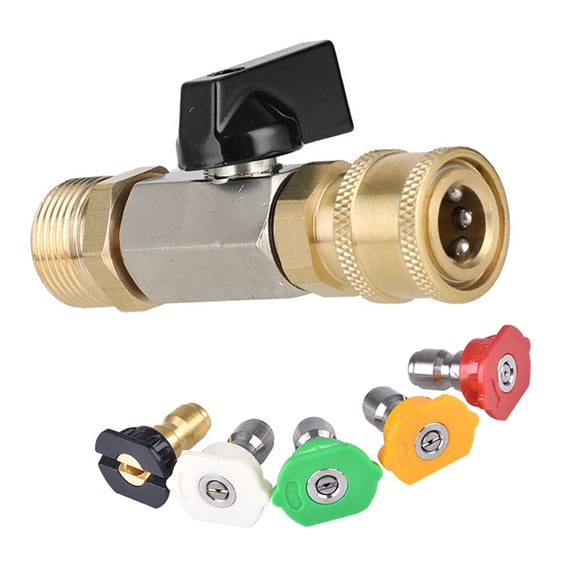 High Pressure Washer Ball Valves Hose Switches M22 14MM Adapter With ...