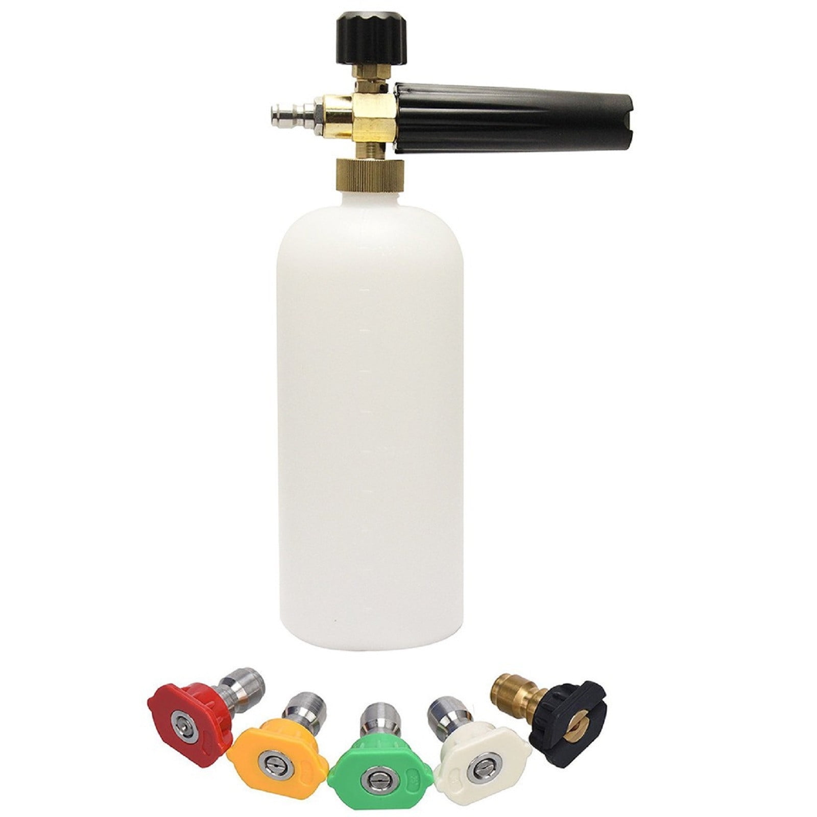 High Pressure Washer Foam Cannon Sprayer with 1 Liter Tank & 5 Nozzle ...
