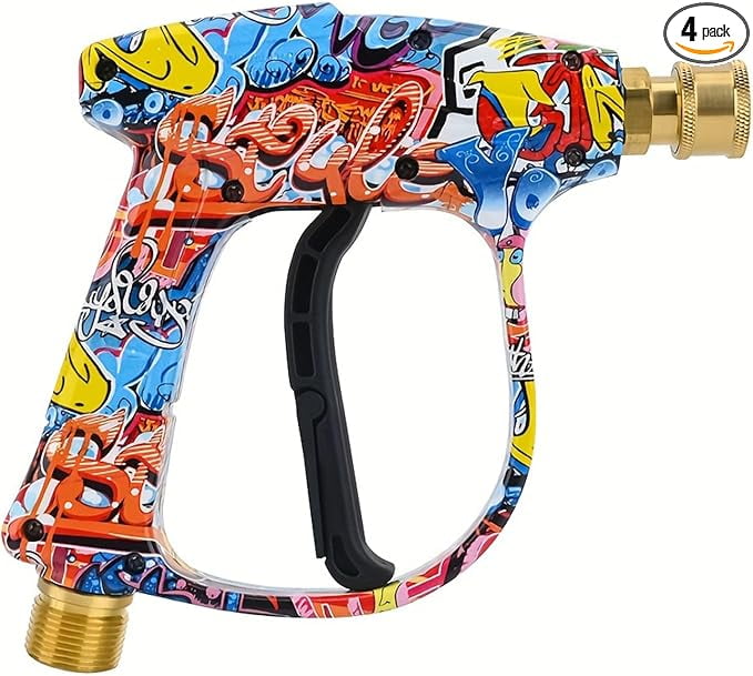 High Pressure Washer Gun 3000 PSI Max, Power Washer Short Gun with 1/4 ...