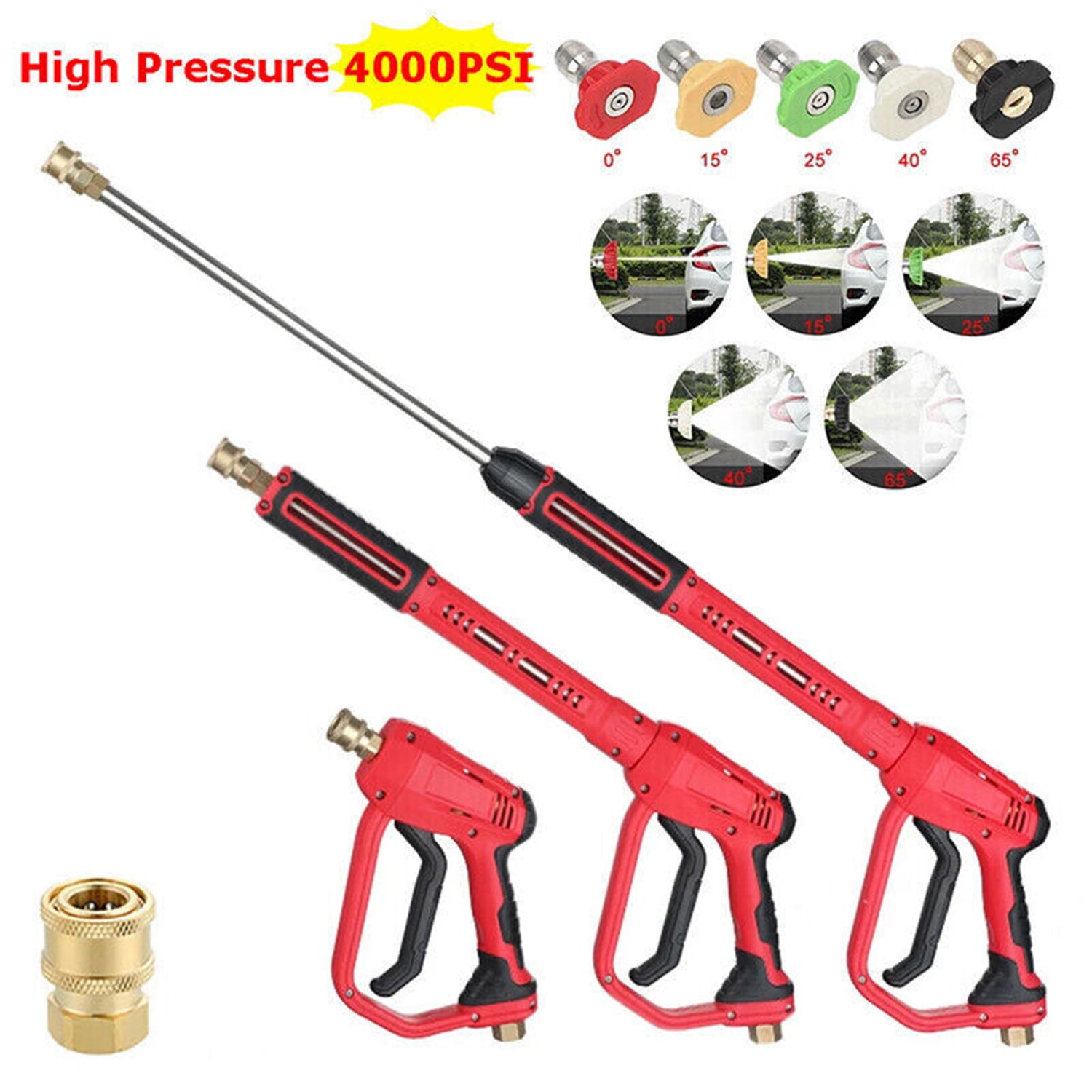 High Pressure Washer Gun, 4000 PSI Power Washer Spray Gun with ...