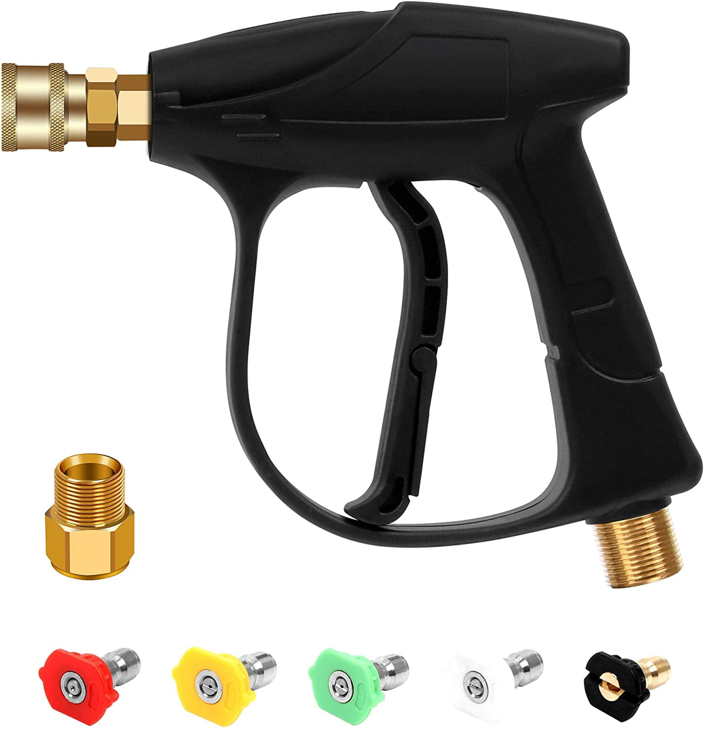 High Pressure Washer Gun 4350PSI, Car Washer Gun with 5 Nozzles and M ...