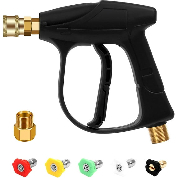 High Pressure Washer Gun 4350PSI, Car Washer Gun with 5 Nozzles and M ...