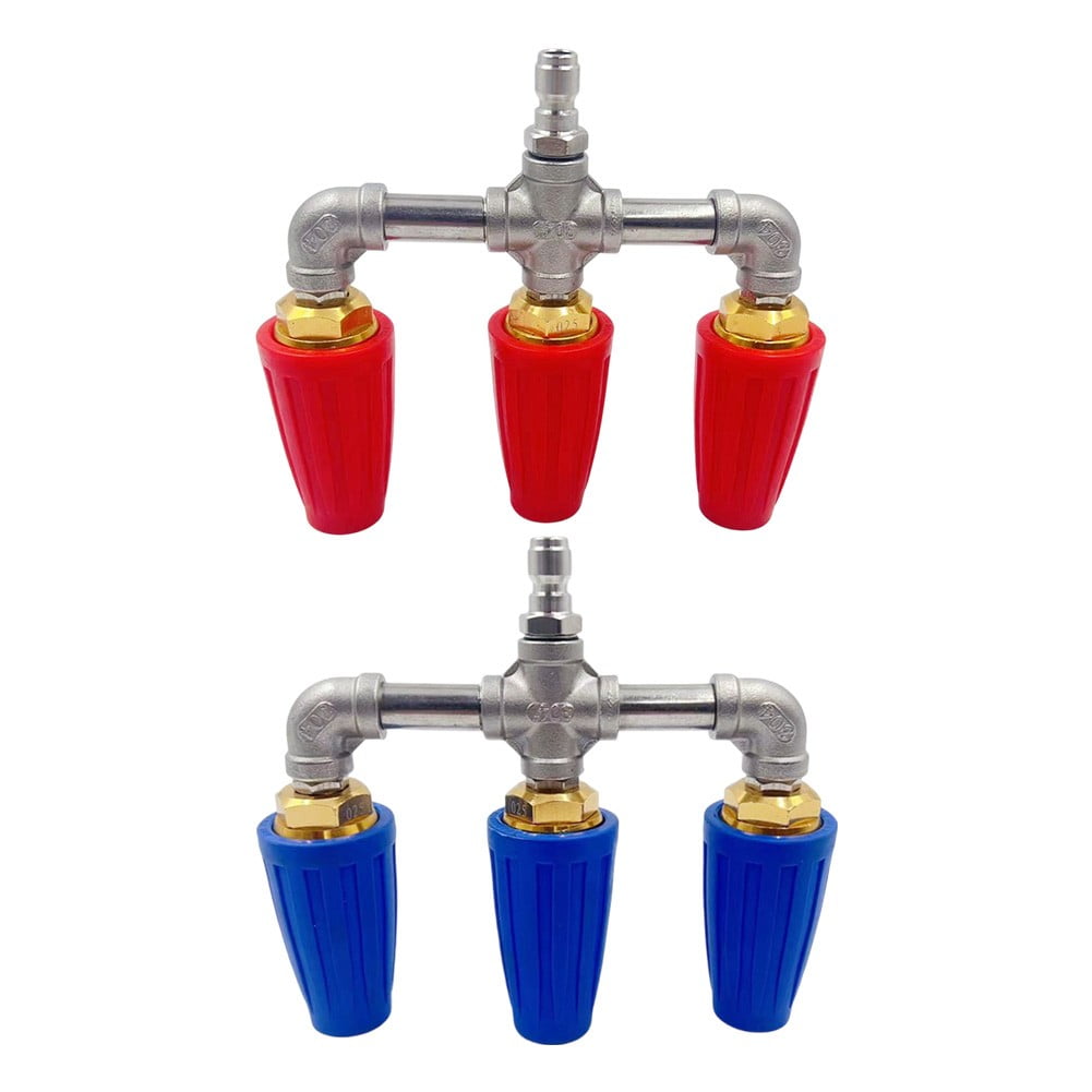 High-Pressure Washer Nozzle Triple Turbo Nozzle 360° Rotating Dual ...