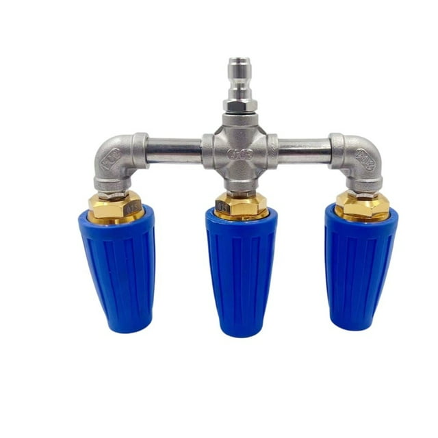 High-Pressure Washer Nozzle Triple Turbo Nozzle 360° Rotating Dual ...