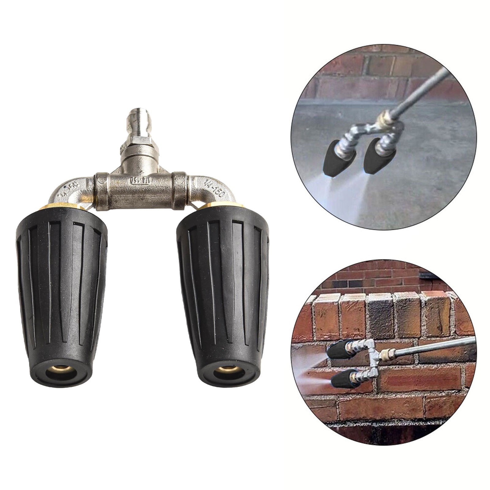 High Pressure Washer Rotating Dual Turbo Nozzle Spray Tip1/4\ 4000PSI 4 ...