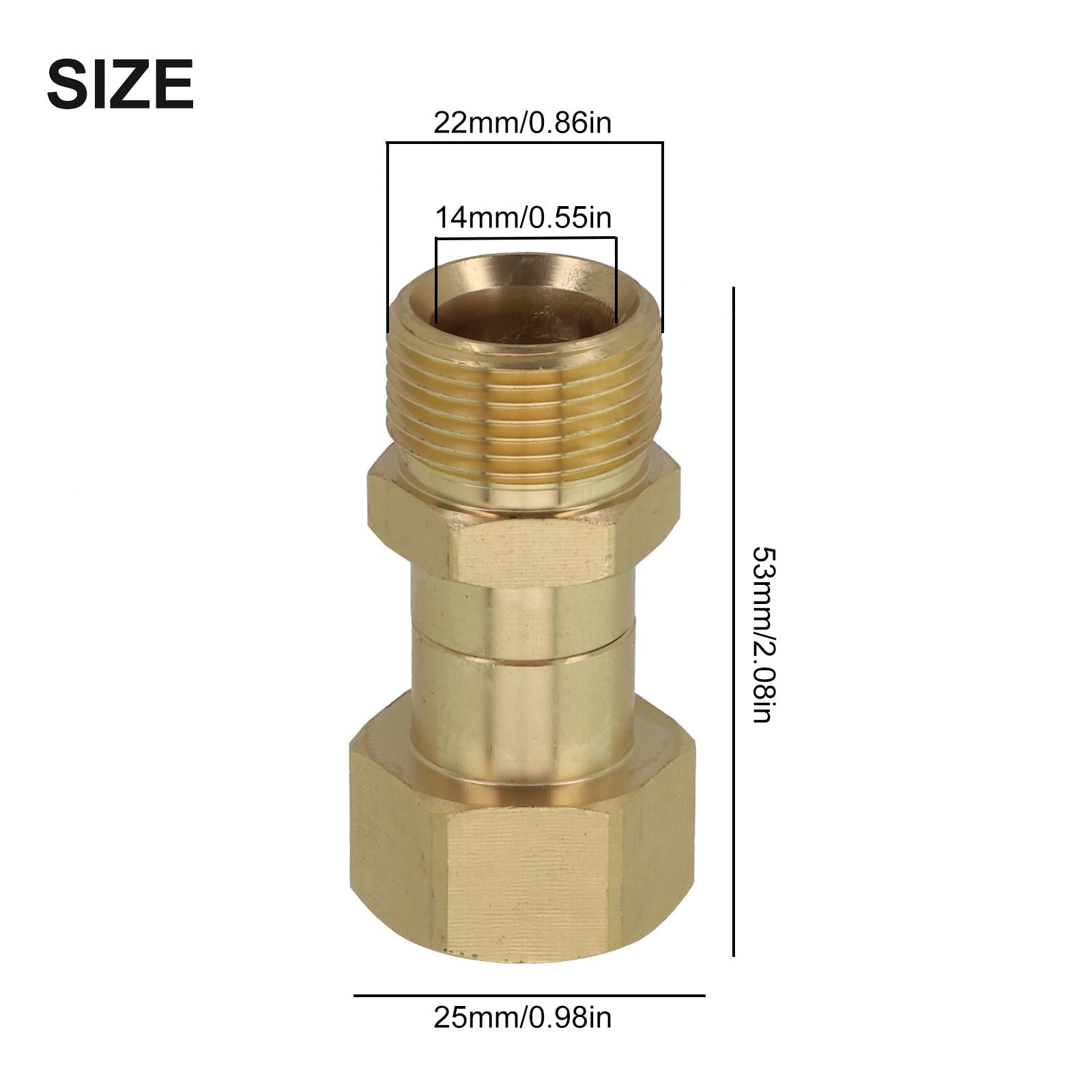 High Pressure Washer Swivel Joint Connector Hose Fitting For 360 ...