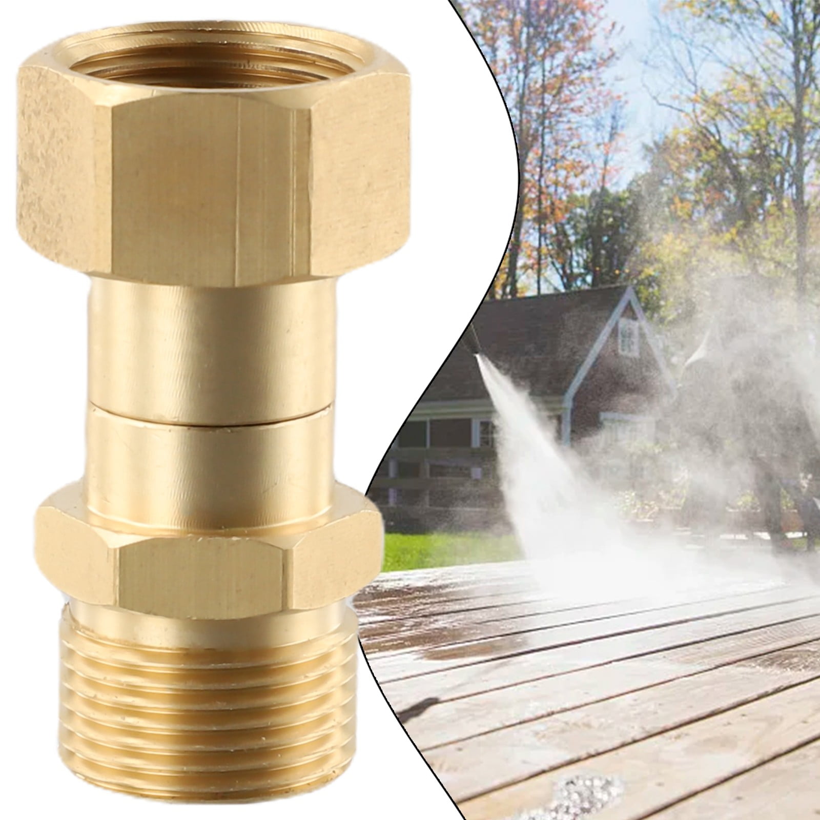 High Pressure Washer Swivel Joint Fitting M22 14Mm Thread Rotation Hose ...