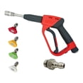 High Pressure Water Gun Sprayer, 4 Nozzle Tips, Quick Connect Cleaning ...