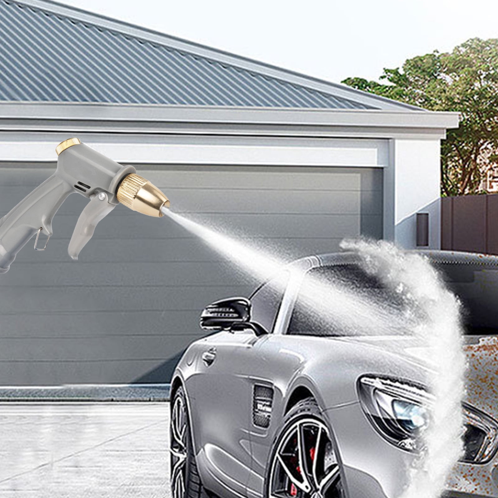 High-Pressure Water Spray Nozzle for Garden Hose, Adjustable Hose ...