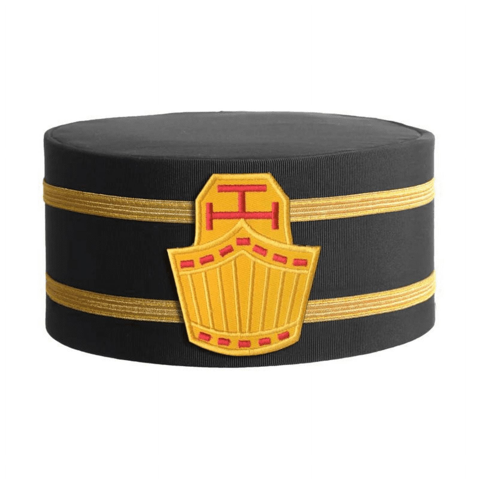 High Priest Royal Arch Masonic Chapter Crown Cap - Black With Double ...