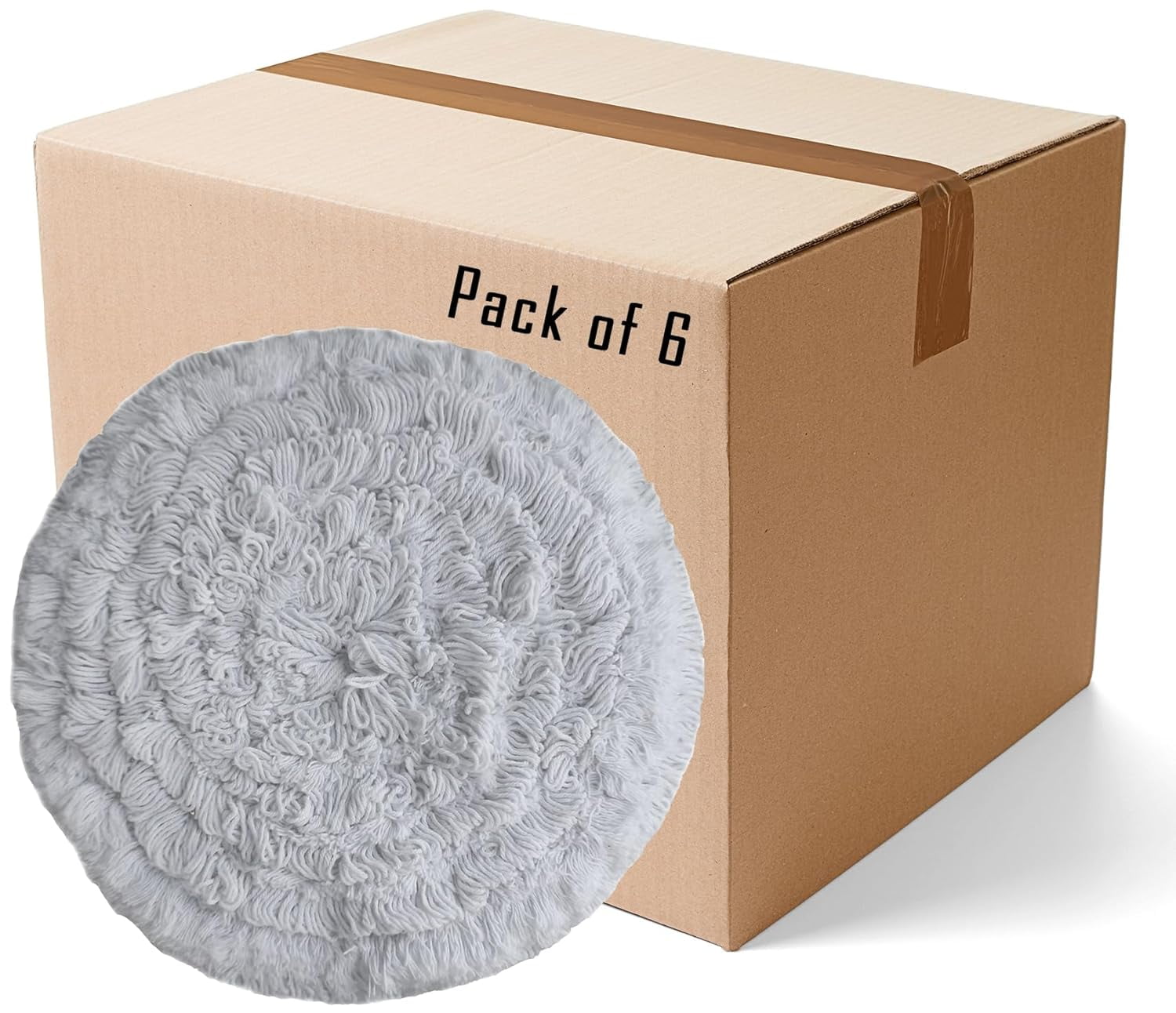 High-Profile Carpet Bonnet Pads - 6 Pack - Rayon Blend for Abrasion ...
