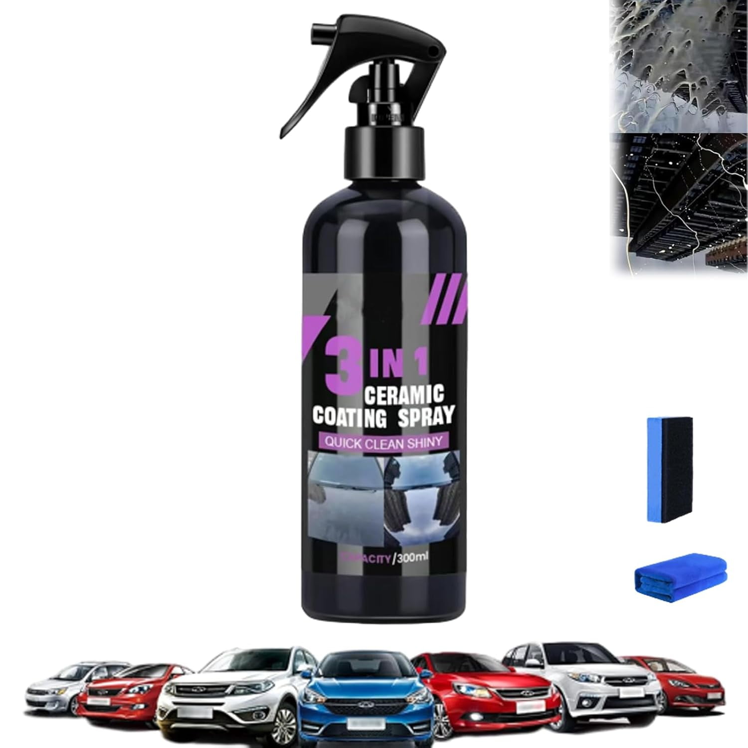 High Protection Fast Ceramic Coating Spray, 3 in 1 Ceramic Coating ...