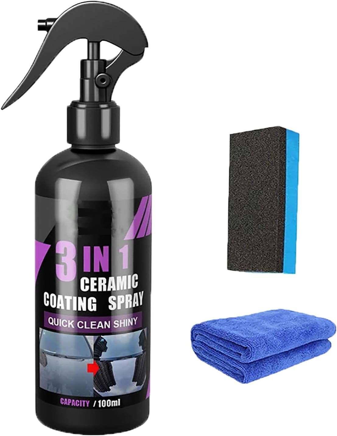 High Protection Fast Nano Ceramic Coating Spray,3 In 1 Ceramic Coating ...