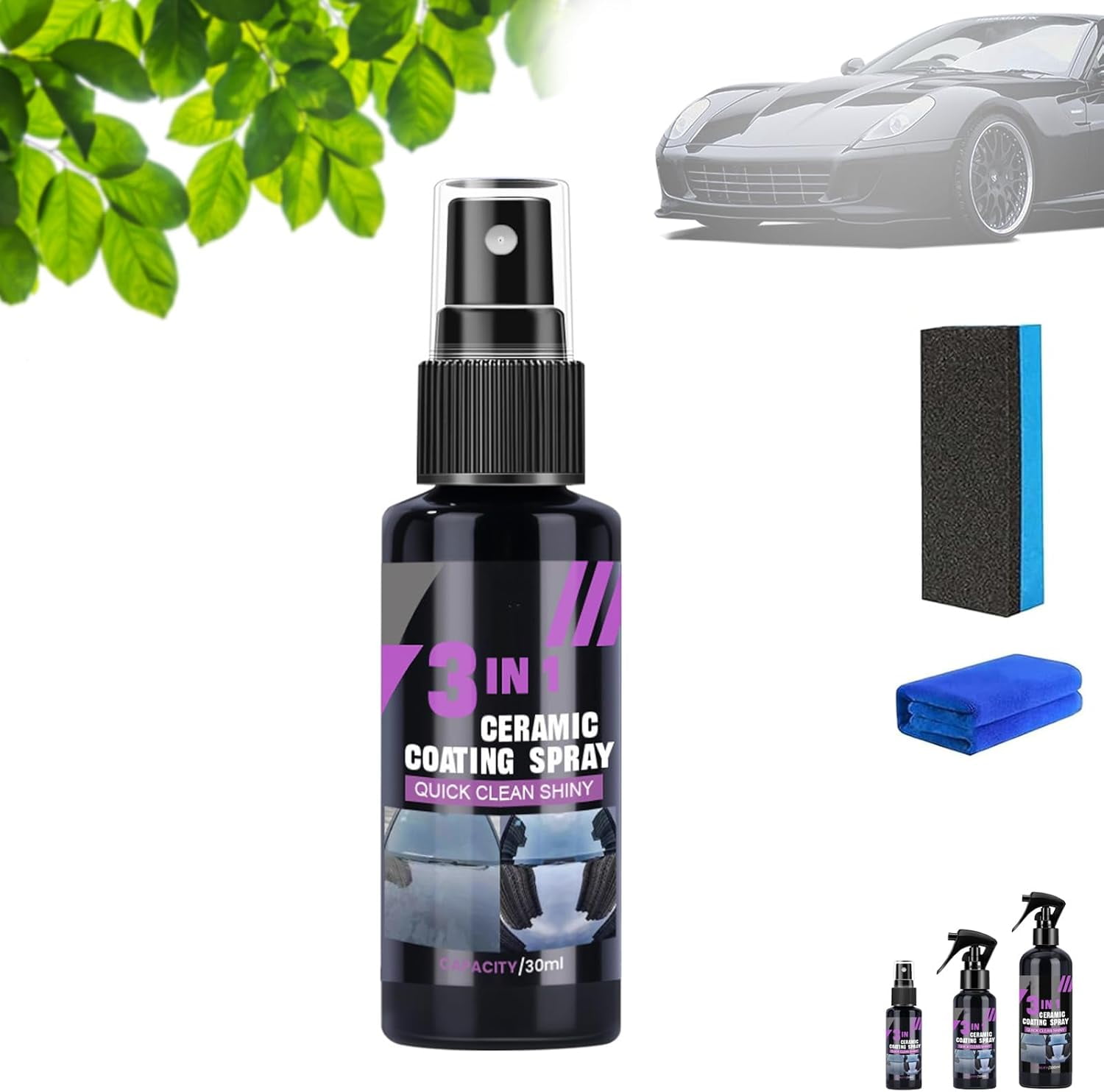 High Protection Fast Nano Ceramic Coating Spray, Prepinfoam 3 in 1 ...