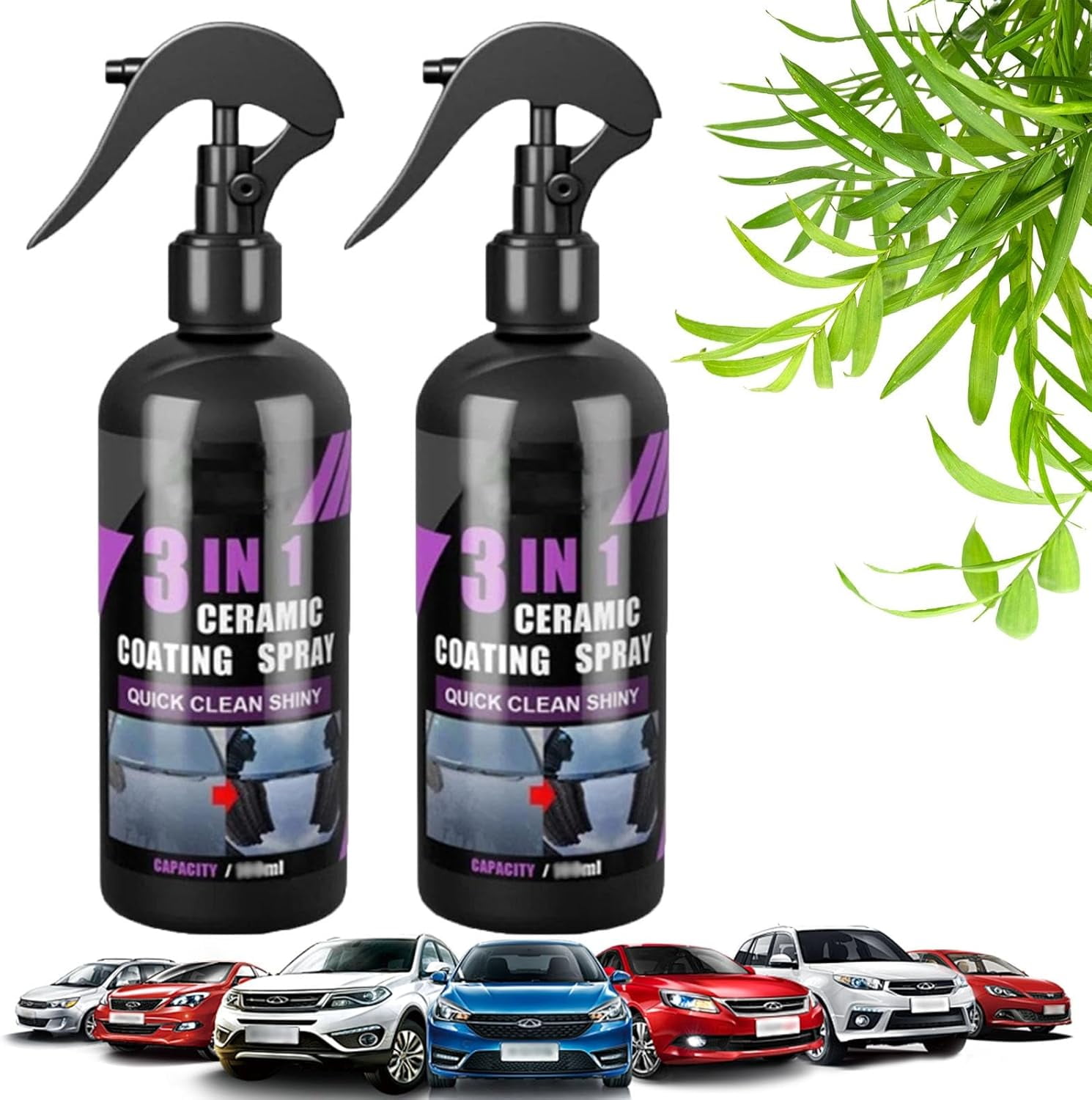High Protection Fast Nano Ceramic Coating Spray, Prepinfoam 3 in 1 Ceramic Car Coating Spray ...