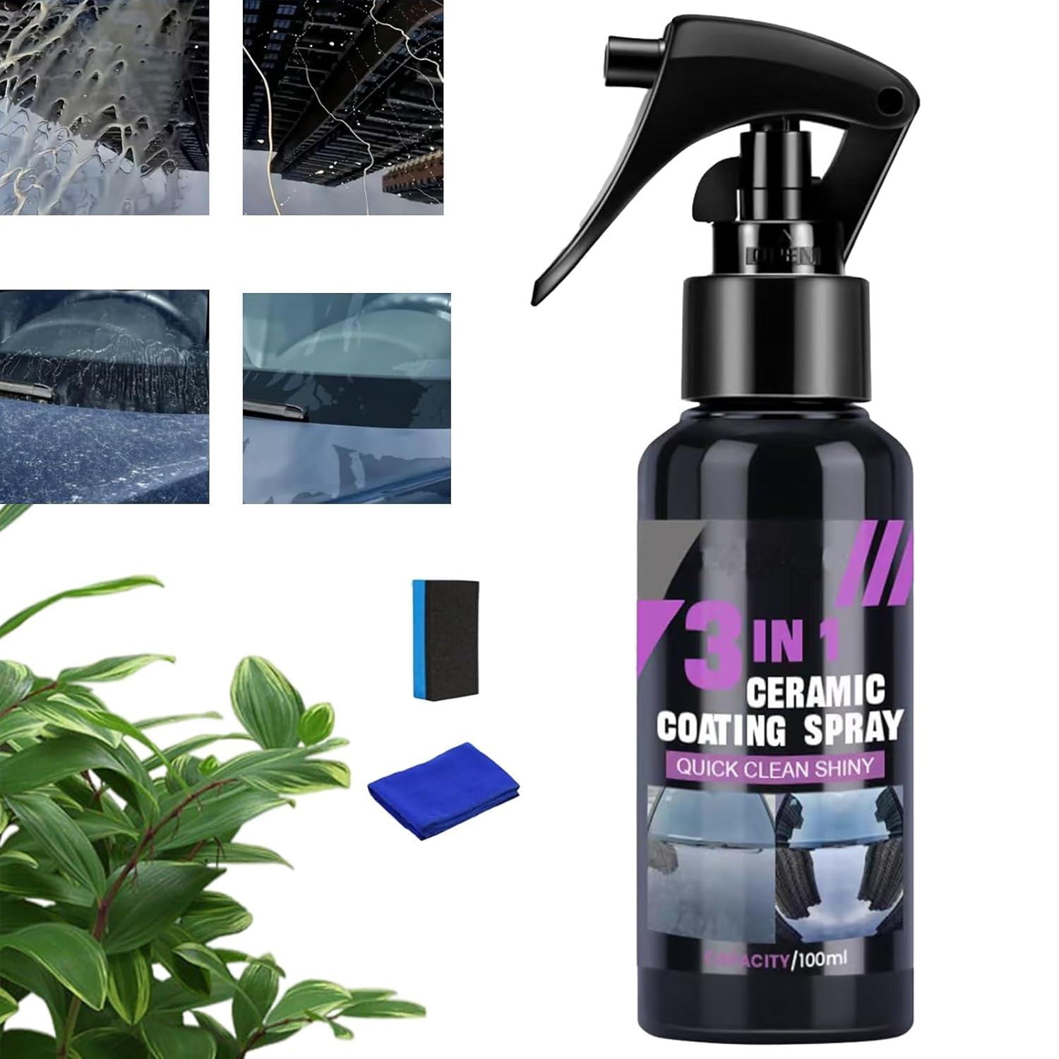 High Protection Fast Nano Ceramic Coating Spray,Prepinfoam 3 in 1 ...
