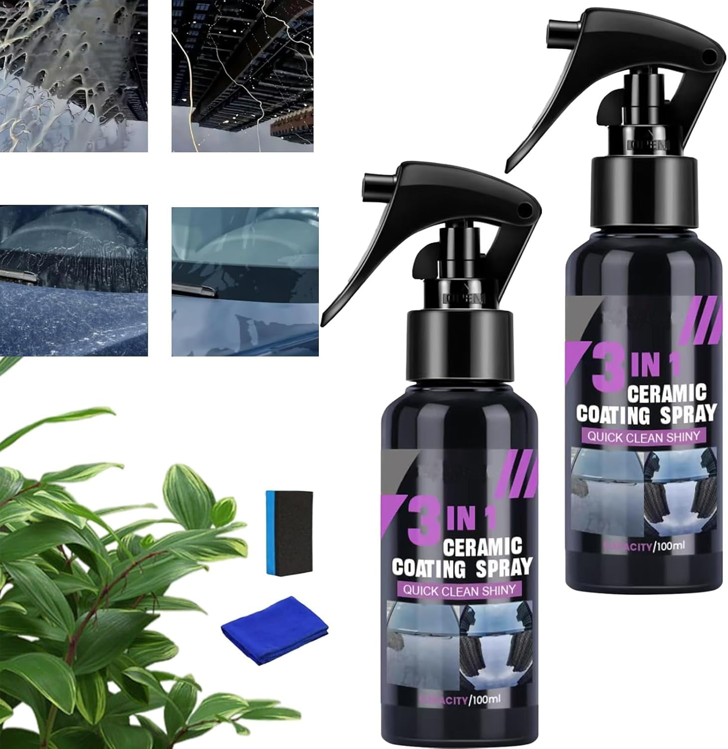 High Protection Fast Nano Ceramic Coating Spray,Prepinfoam 3 in 1 ...