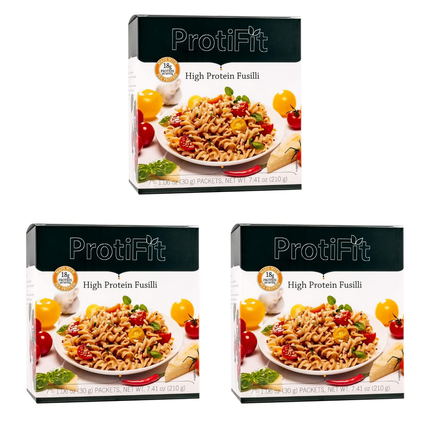 High Protein Fusilli Pasta 3 Pack, 18g Protein, Low Calorie, Low Carb ...