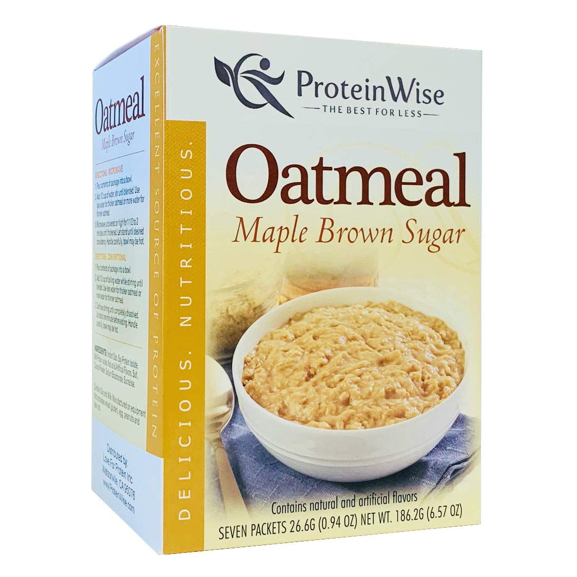 High Protein Maple and Brown Sugar Oatmeal, Oatmeal, SugarFree, Low Fat ...