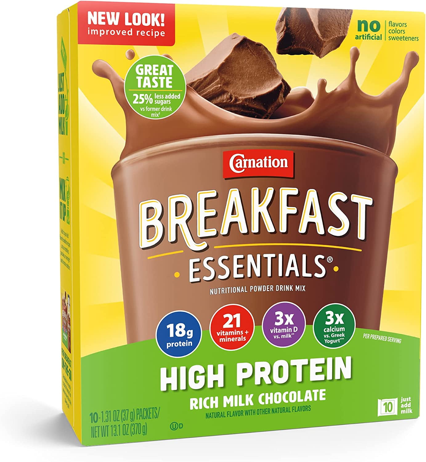 High Protein Powder Drink Mix, Rich Milk Chocolate, 10 Count Box ...