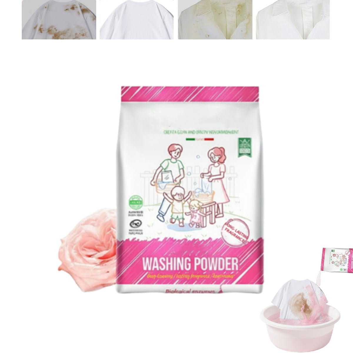 High-Purity Active Washing Powder, Hyper Concentrated Strong Stain ...