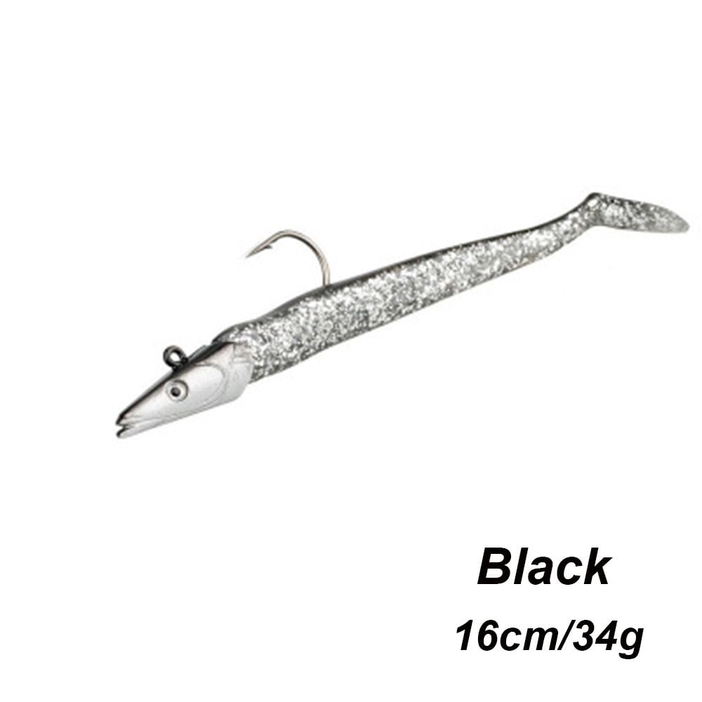 High Quaility Luminous Swim 10g 19g 34g Lead Jig Head Fish Eel Lure ...