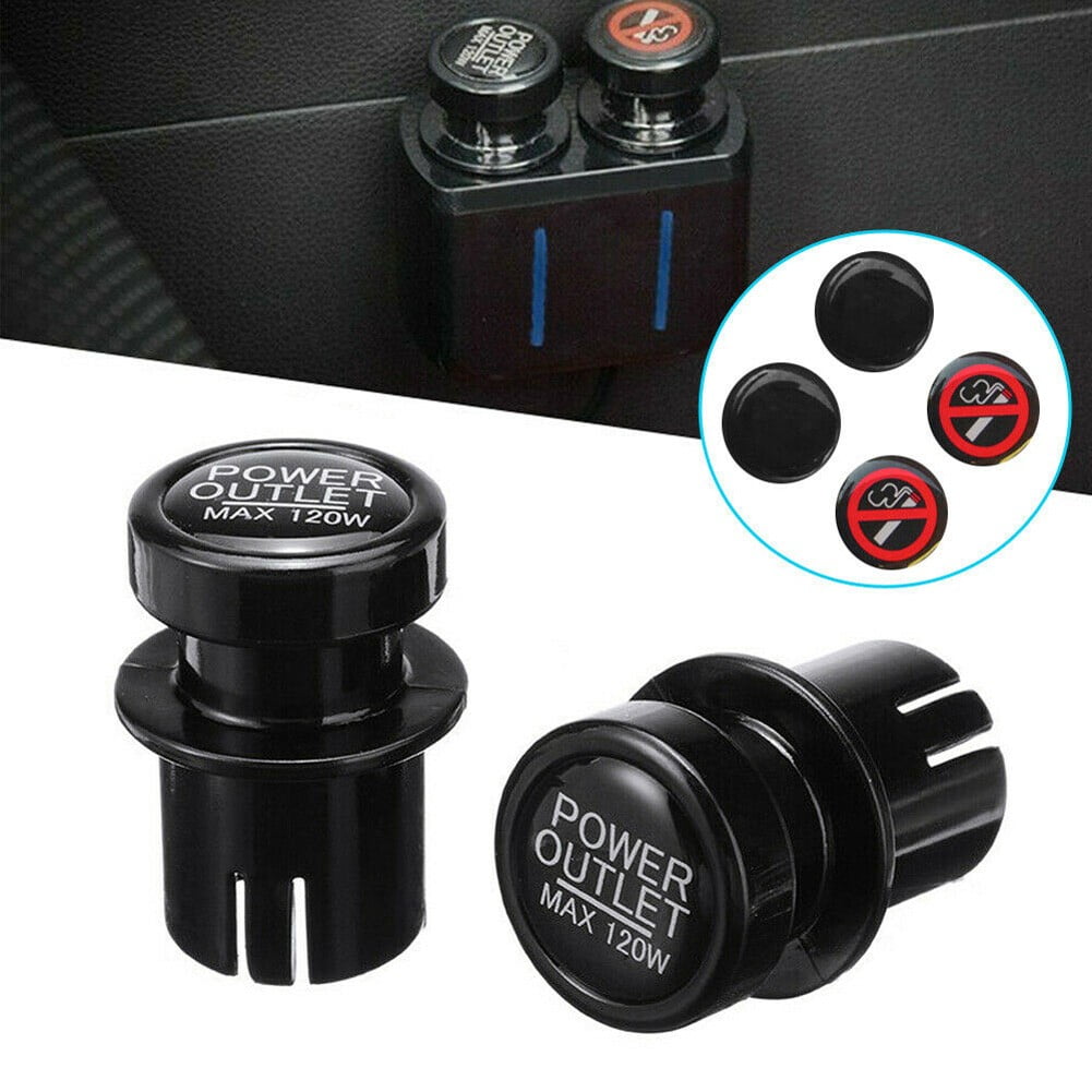 2x 21mm Auto Car lighter Plug Outlet Cover Cap Socket Accessories 12V ...