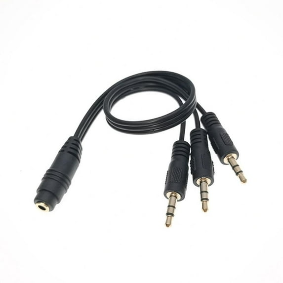 High Quality 3.5mm TRS Sound Splitter 30cm Gold Plateds 3 Output ...