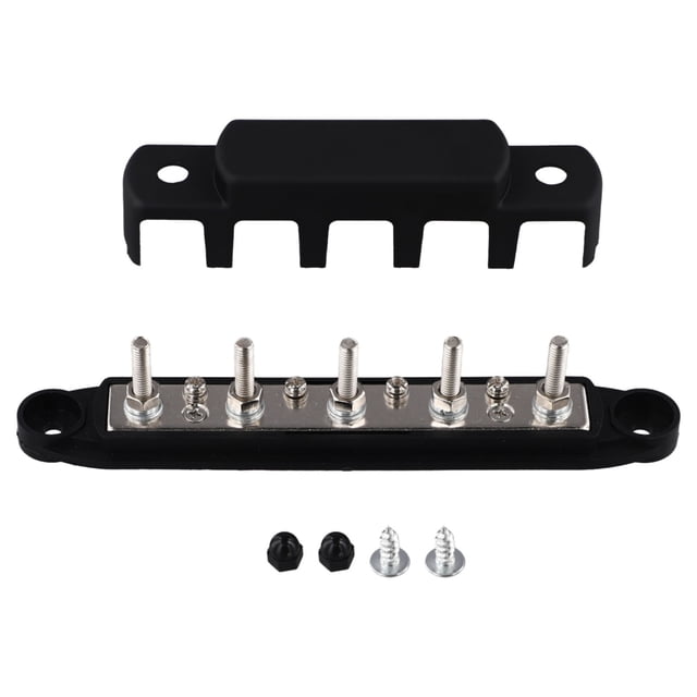 High Quality 5 Post Power Distribution Block Terminal Bus Bar DC M6 ...