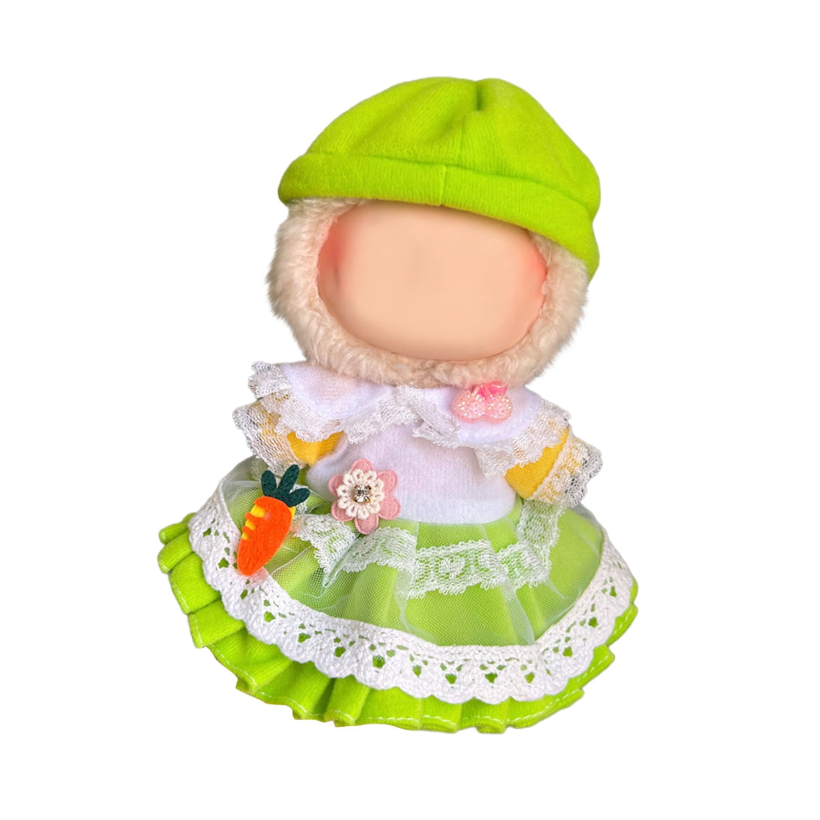 High Quality 6.69 Inch Plush Toy Costume: Cute Doll Hat Dress Ins Style ...
