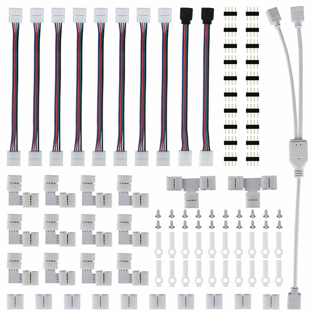 High Quality 75PcsSet 4Pin RGB 5050 LED Strip Connector Kit Hassle Free ...