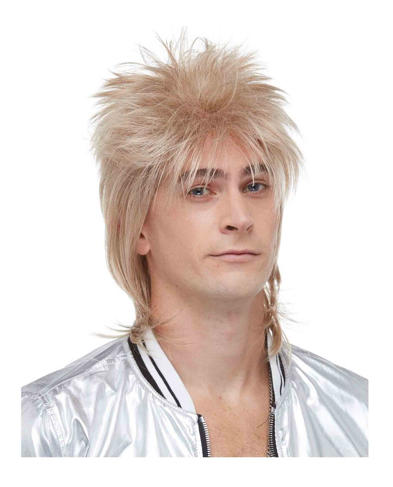 High Quality 80s British Rockstar Spiked Mixed Blonde Rocker Adult ...