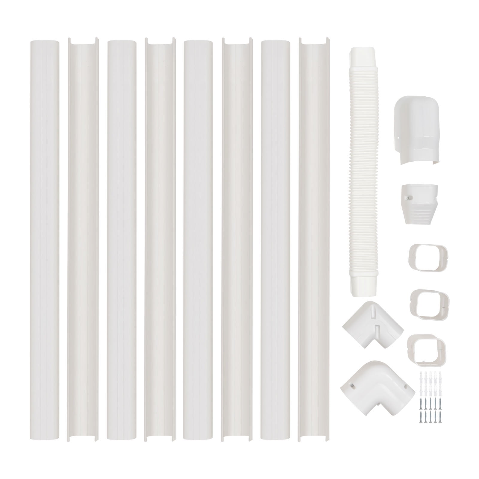 High-Quality Air Conditioners Line Cover Kit with PVC Ducts, 90° Elbow ...