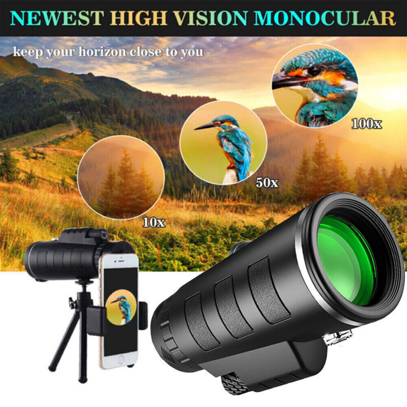 High - Quality BAK4 Prism Day / Night Vision 80x100 Zoom HD Monocular ...