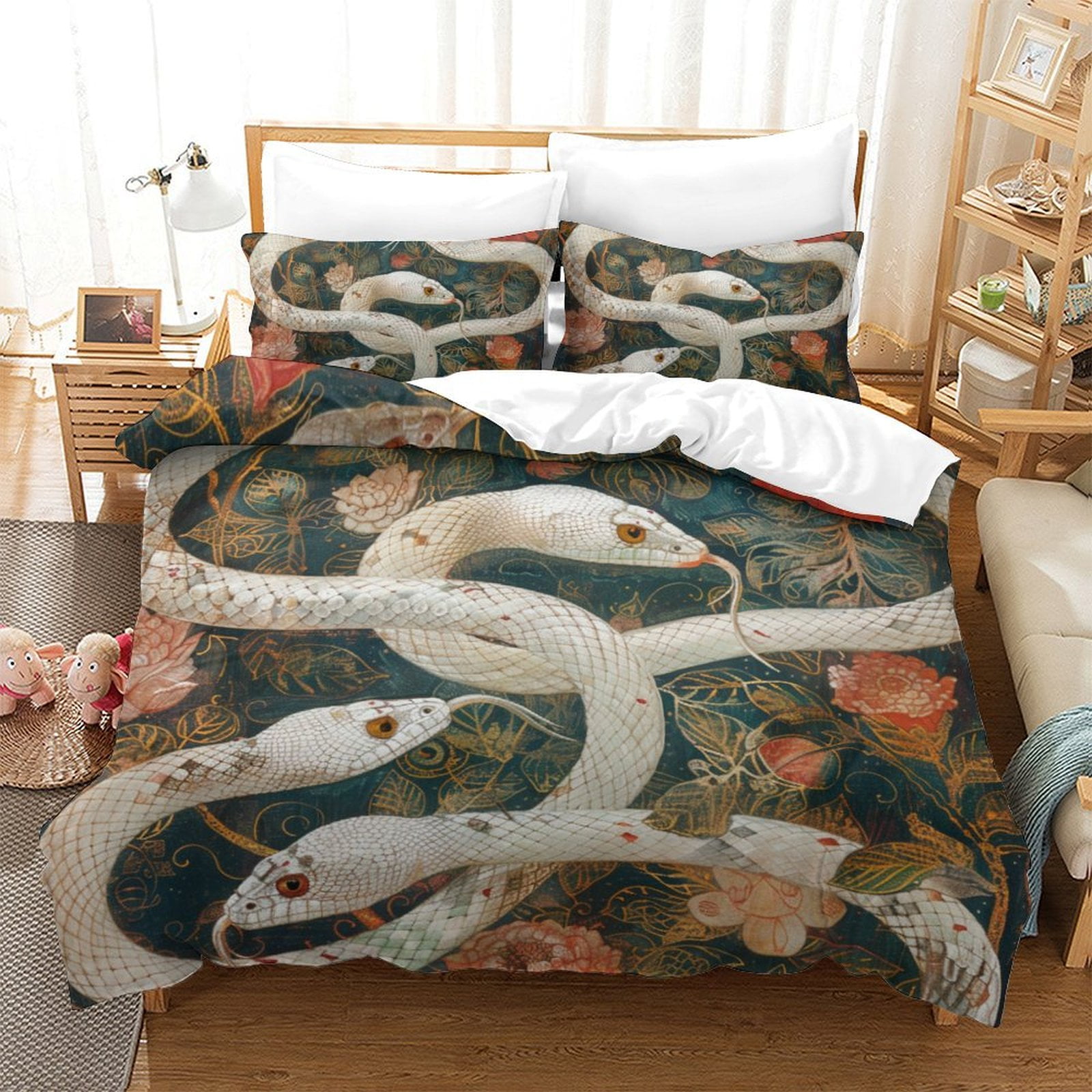 High Quality Bedspreads Bedding Set Snake Printed Duvet Cover Quilt ...