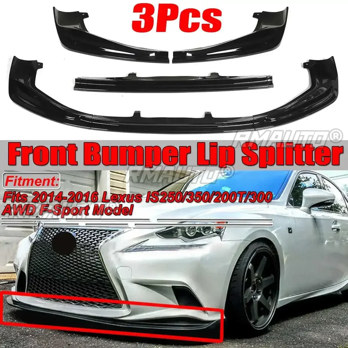 High Quality Car Front Bumper Splitter Lip Spoiler Diffuser Protector ...