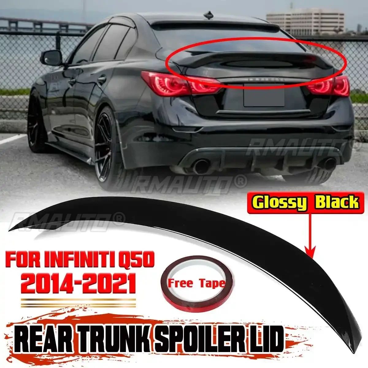 High Quality Car Rear Spoiler RS Style Car Tail Wing Rear Trunk Spoiler ...