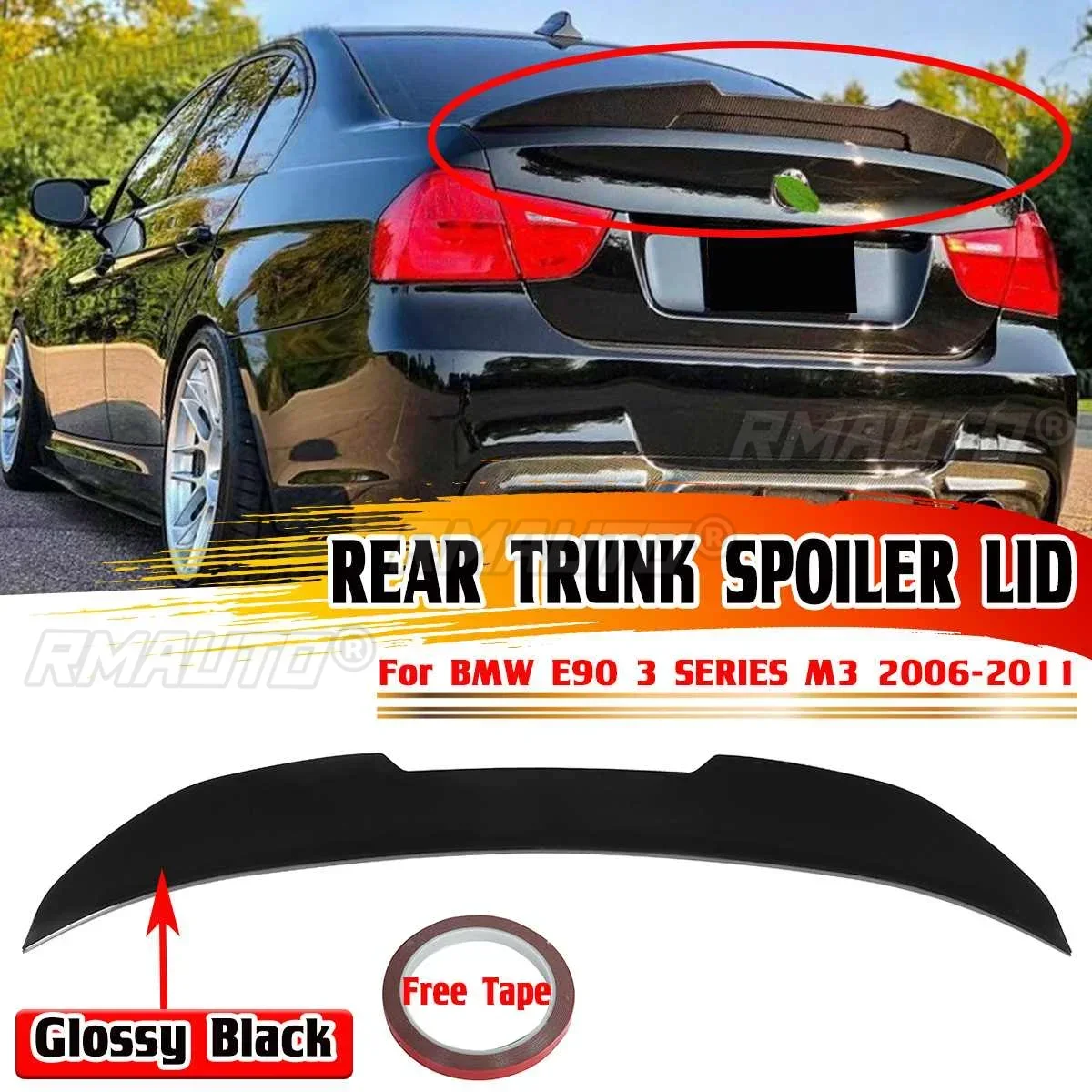 High Quality Car Rear Spoiler Wing Lip For BMW E90 3 SERIES M3 2006 ...