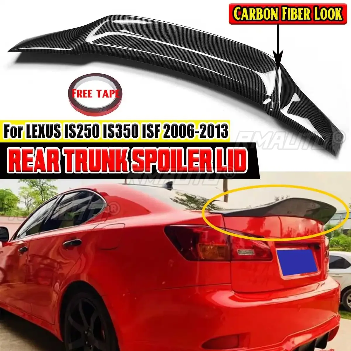 High Quality Car Rear Spoiler Wing Lip For LEXUS IS250 IS350 ISF 2006 ...