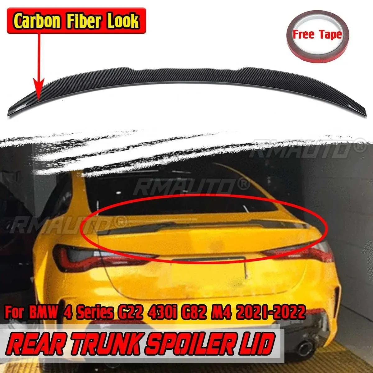 High Quality Car Rear Trunk Boot Extension Wing Spoiler For BMW 4 ...