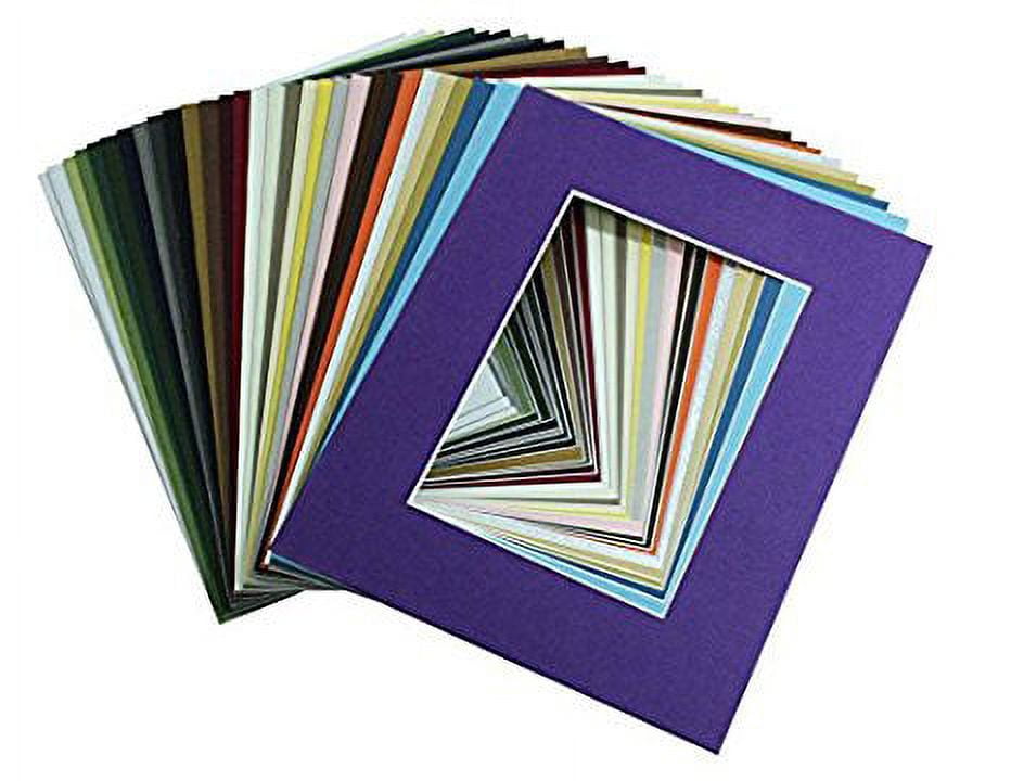 Crescent High Quality Pre-cut Mat Boards, Pack of 10, 11x14 Mixed ...