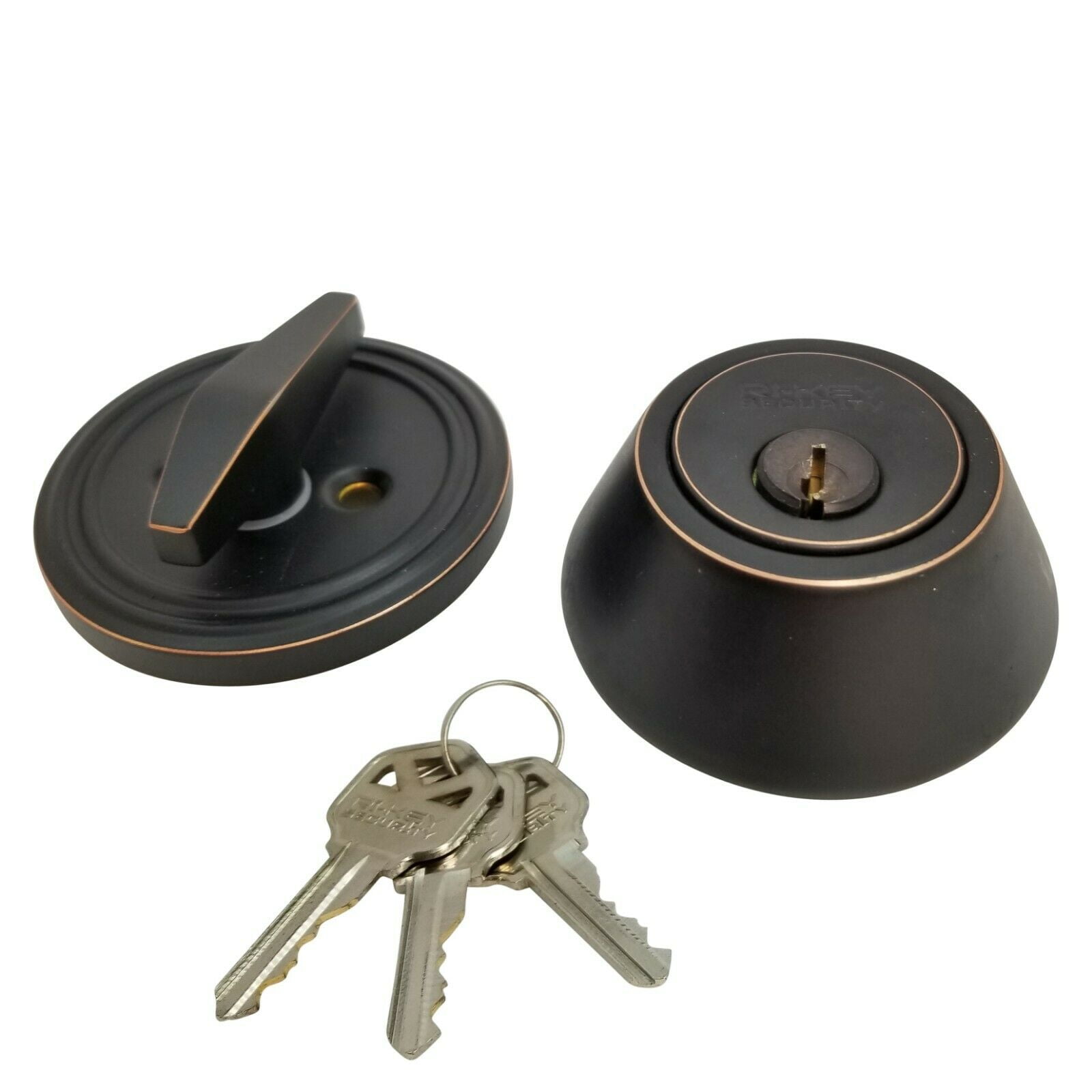 High Quality DeadBolt Lock Entry Keyed Cylinder 3 Key Exterior Interior ...