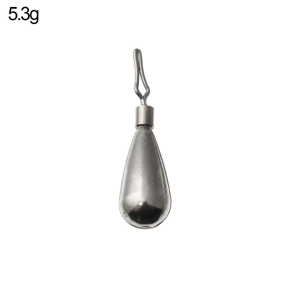 High Quality Hot 360 Degree Rotatable Tear Drop Shot Weights Hook Connector Sinker Fishing ...