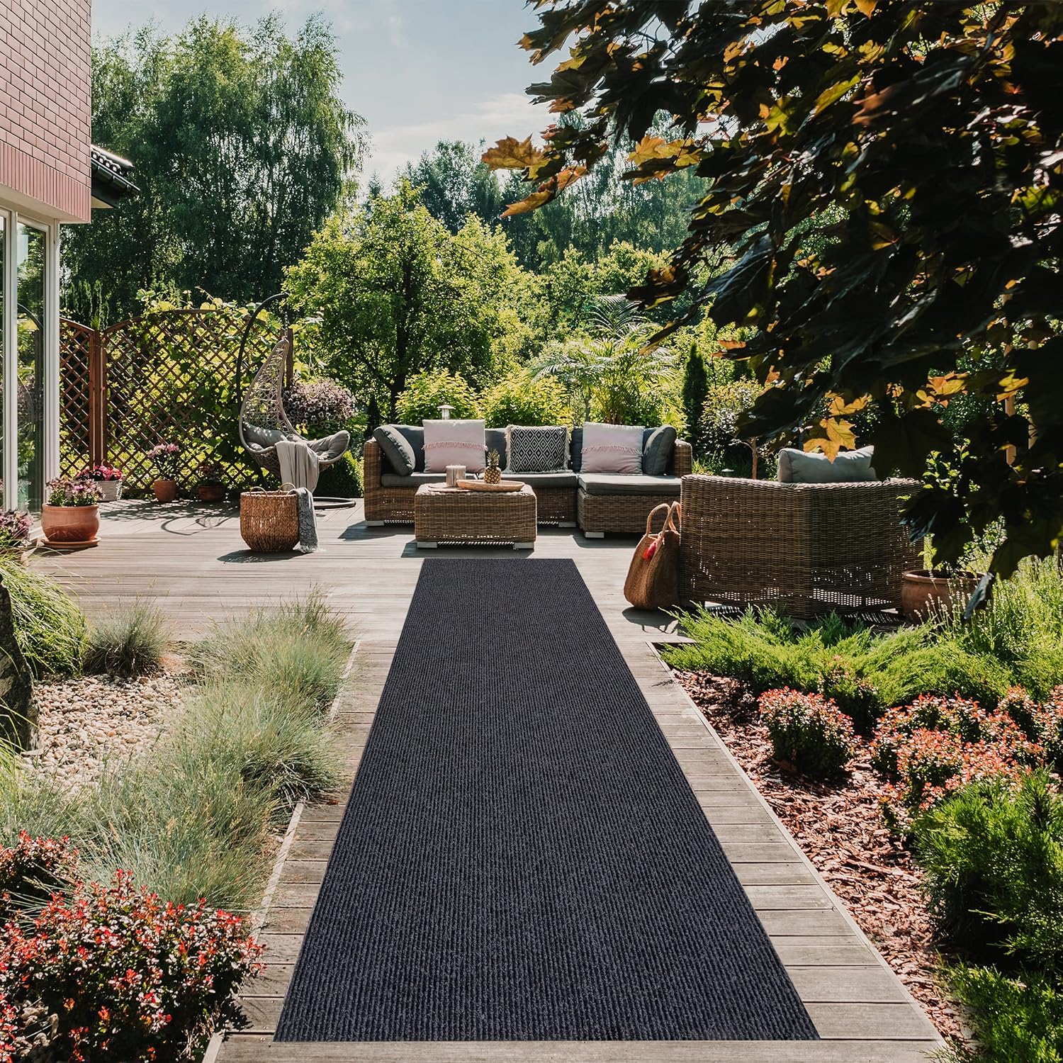 Your Choice Length & Color Solid Non-Slip Carpet Runner Rug Rubber ...