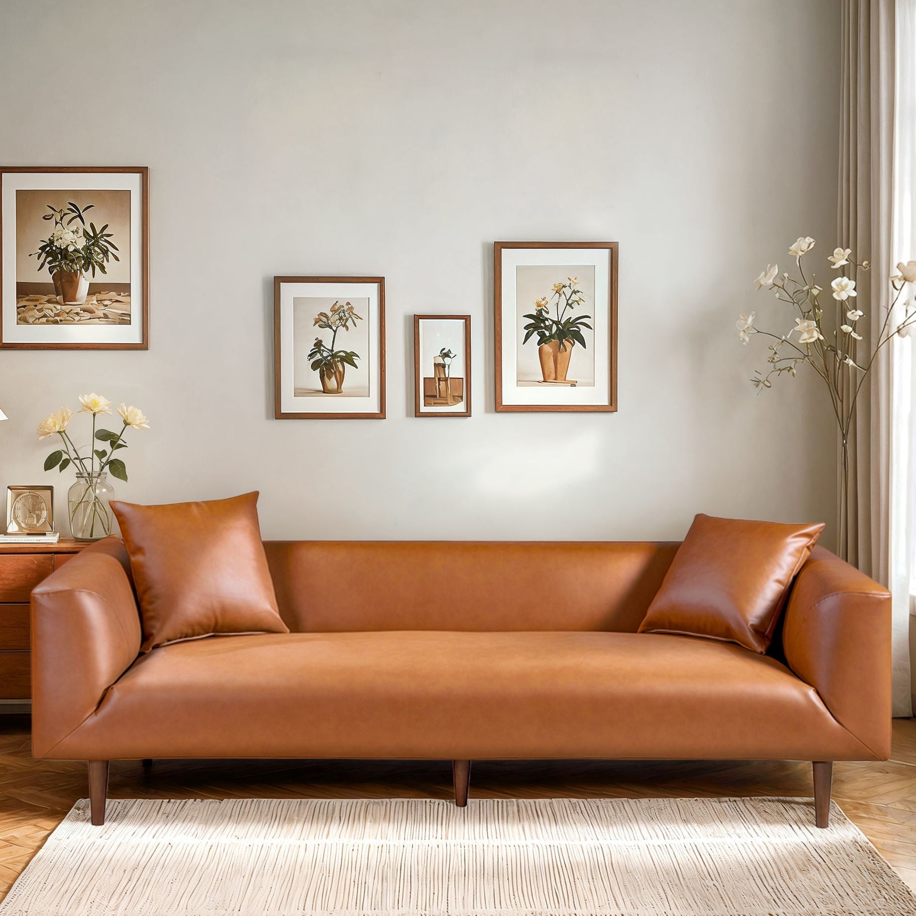 High - Quality Leather - Solid Wood Frame Sofa - Contemporary Interior ...