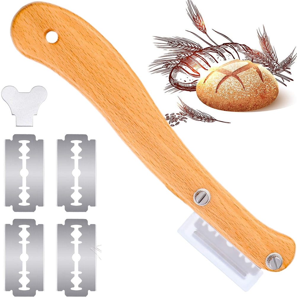 High-Quality Materials Dough Scoring Tool, Wooden Handle With Stainless ...