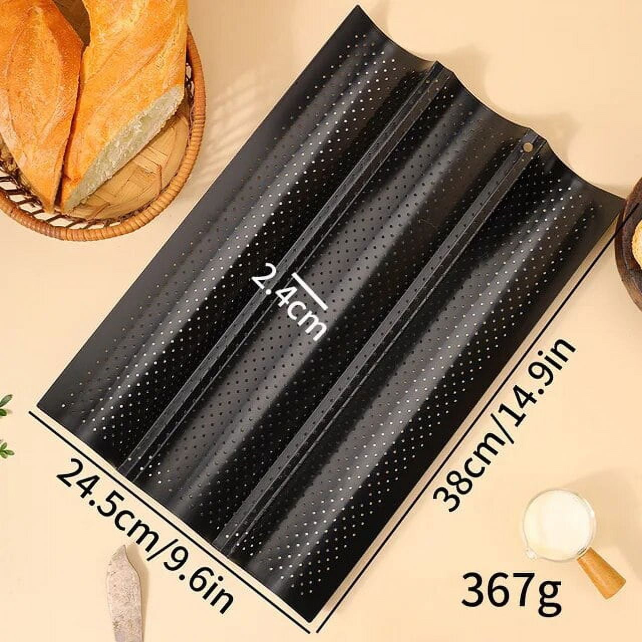 High-Quality Nonstick Carbon Steel Perforated French Bread Baking Pan ...