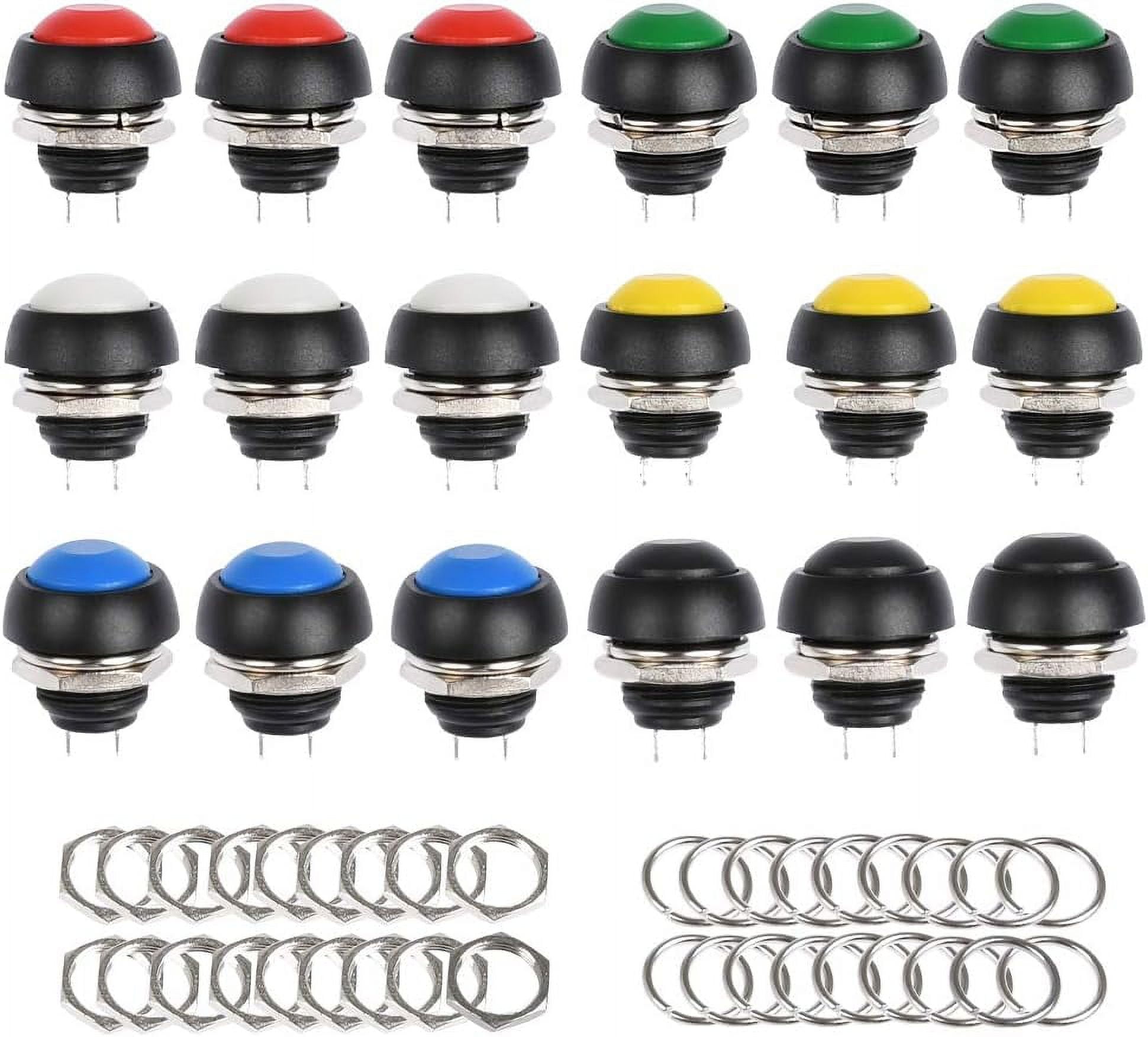 High Quality Nylon Waterproof Push Button, 12Mm Round Switch With ...